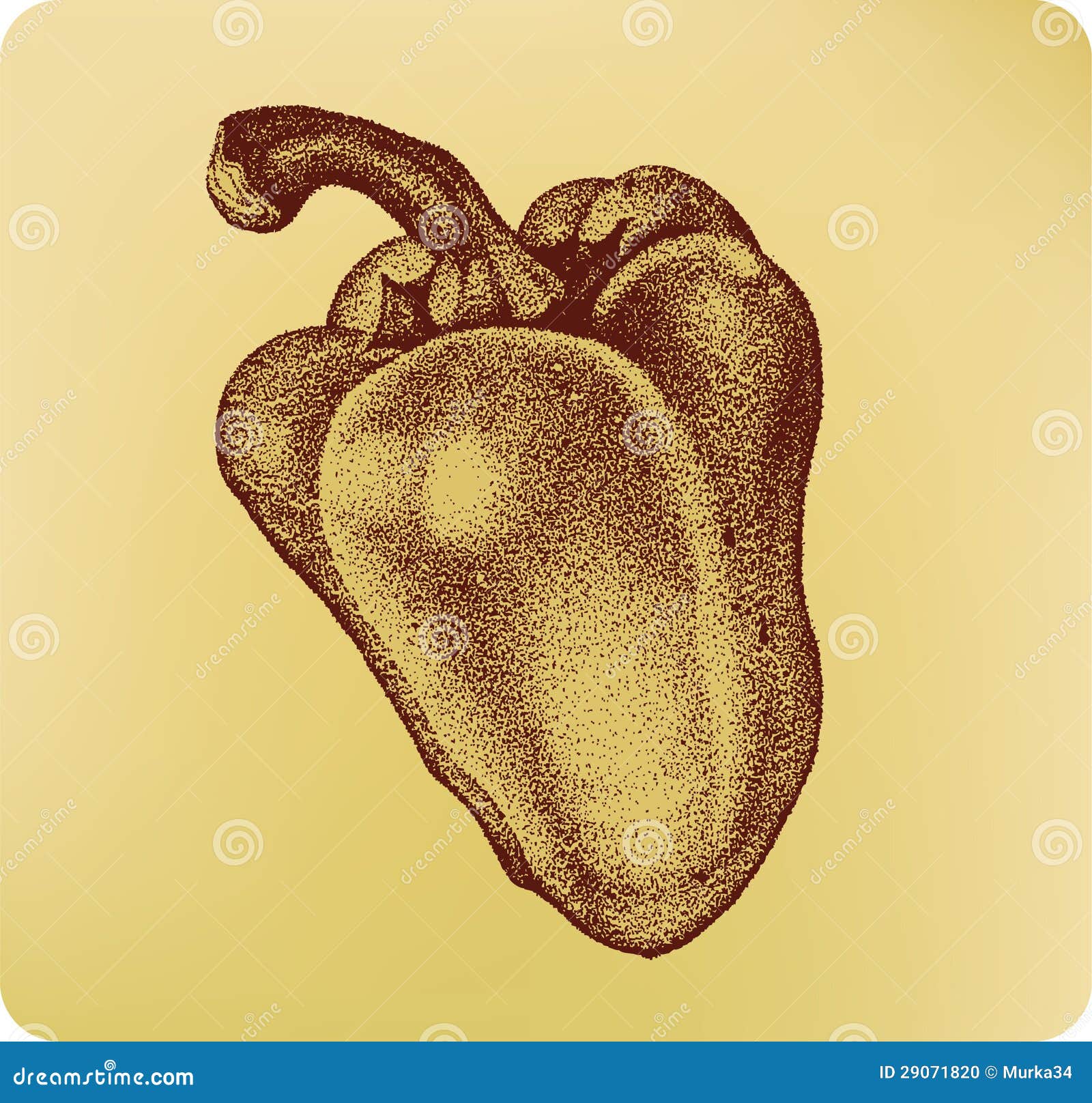 Vegetables Peppers, Hand-drawing. Stock Vector - Illustration of ...