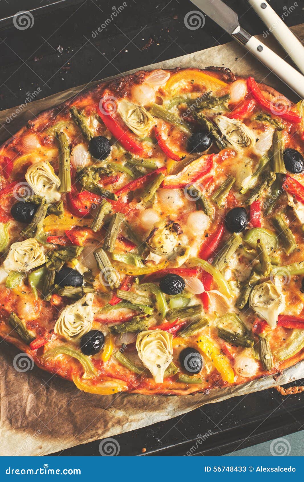 Vegetables pizza stock image. Image of tomato, tasty - 56748433