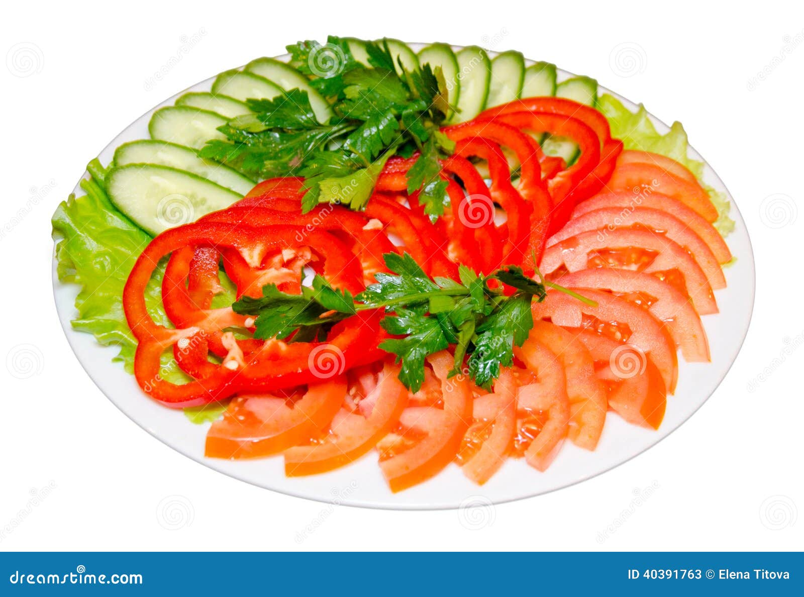 Vegetables on the plate stock image. Image of colorful - 40391763