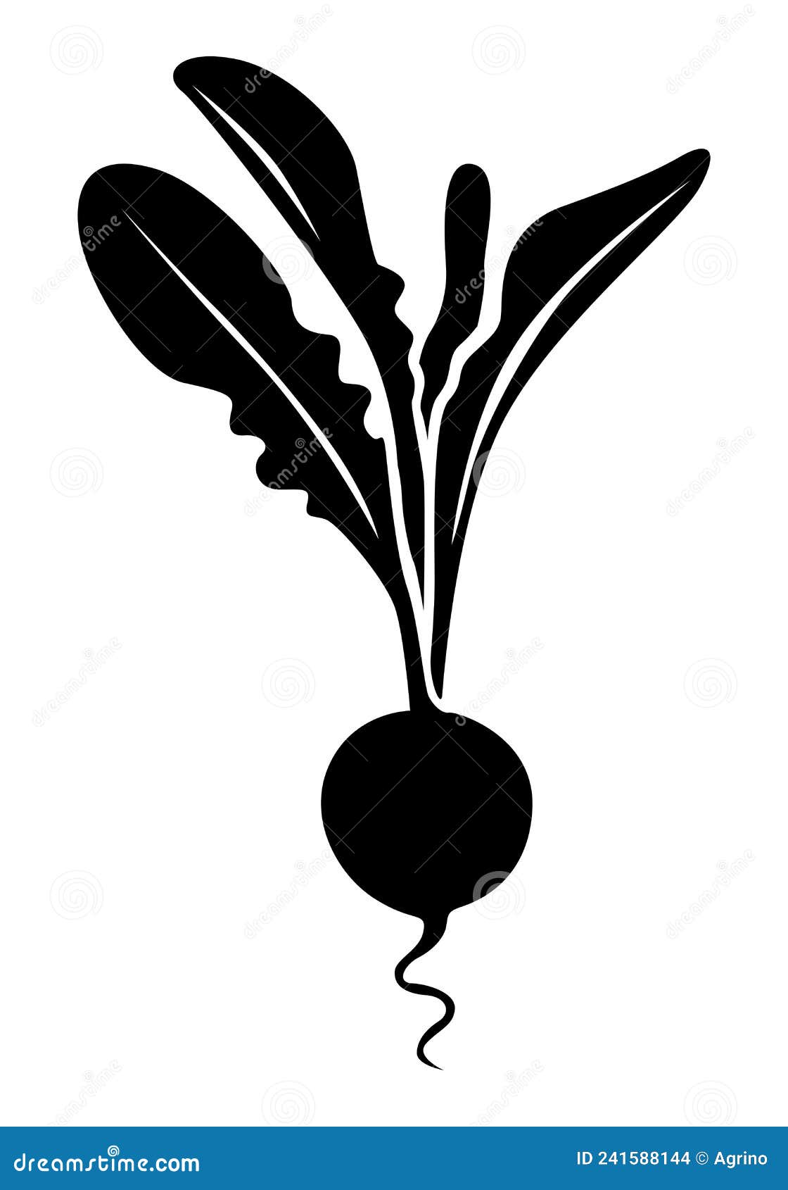 Vegetables radish icon stock vector. Illustration of crop - 241588144