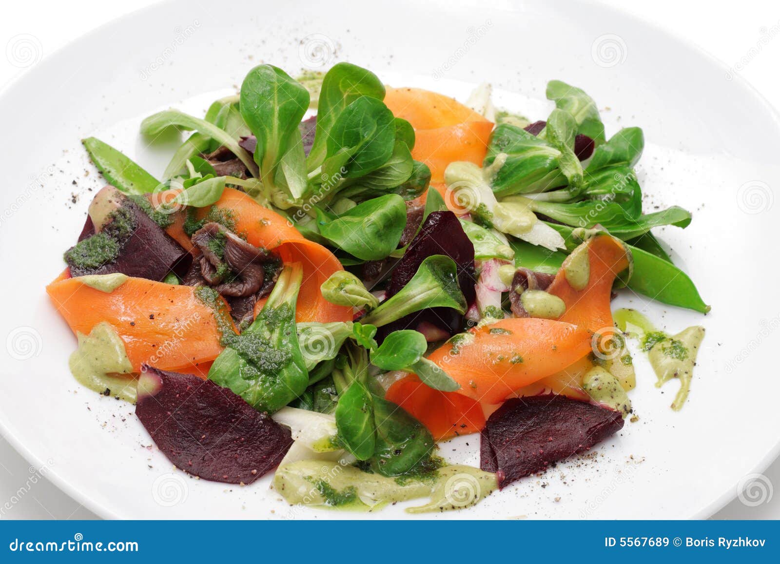 Vegetables and Roe Meals Salad Stock Image - Image of dinner, green ...