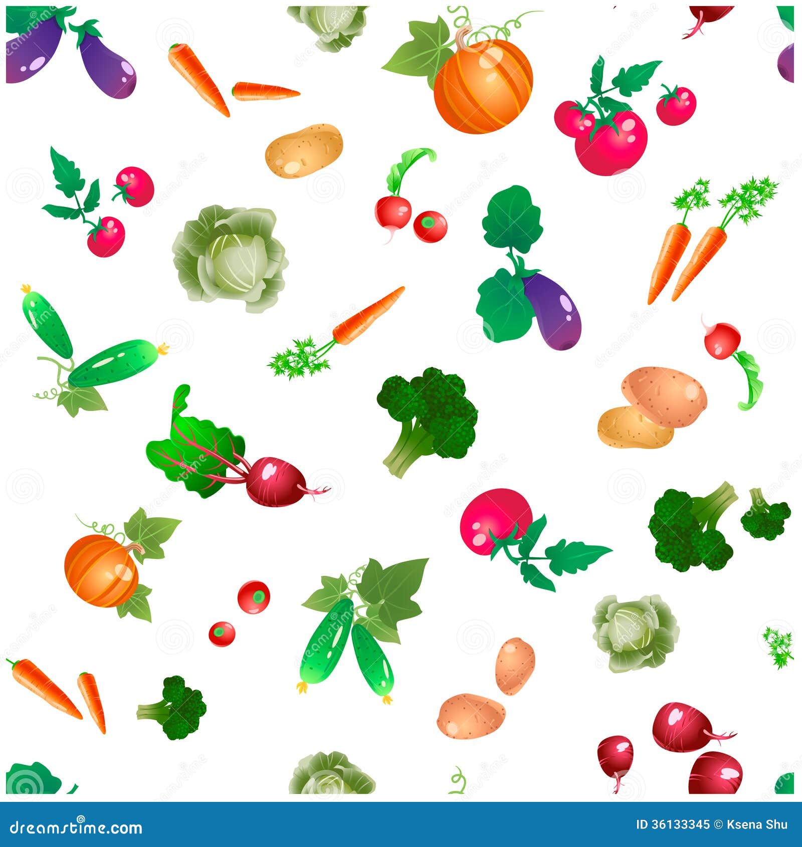 Vegetables and Roots Seamless Pattern Stock Vector - Illustration of ...