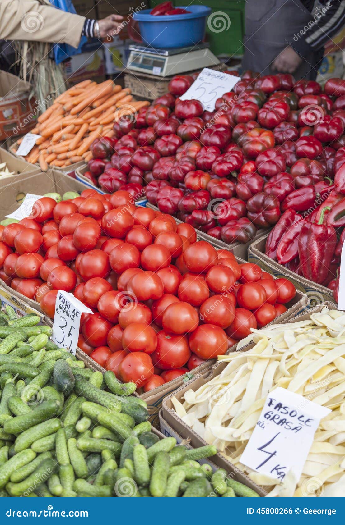 Vegetables for Sale in a Market Stock Photo - Image of market, grocery ...
