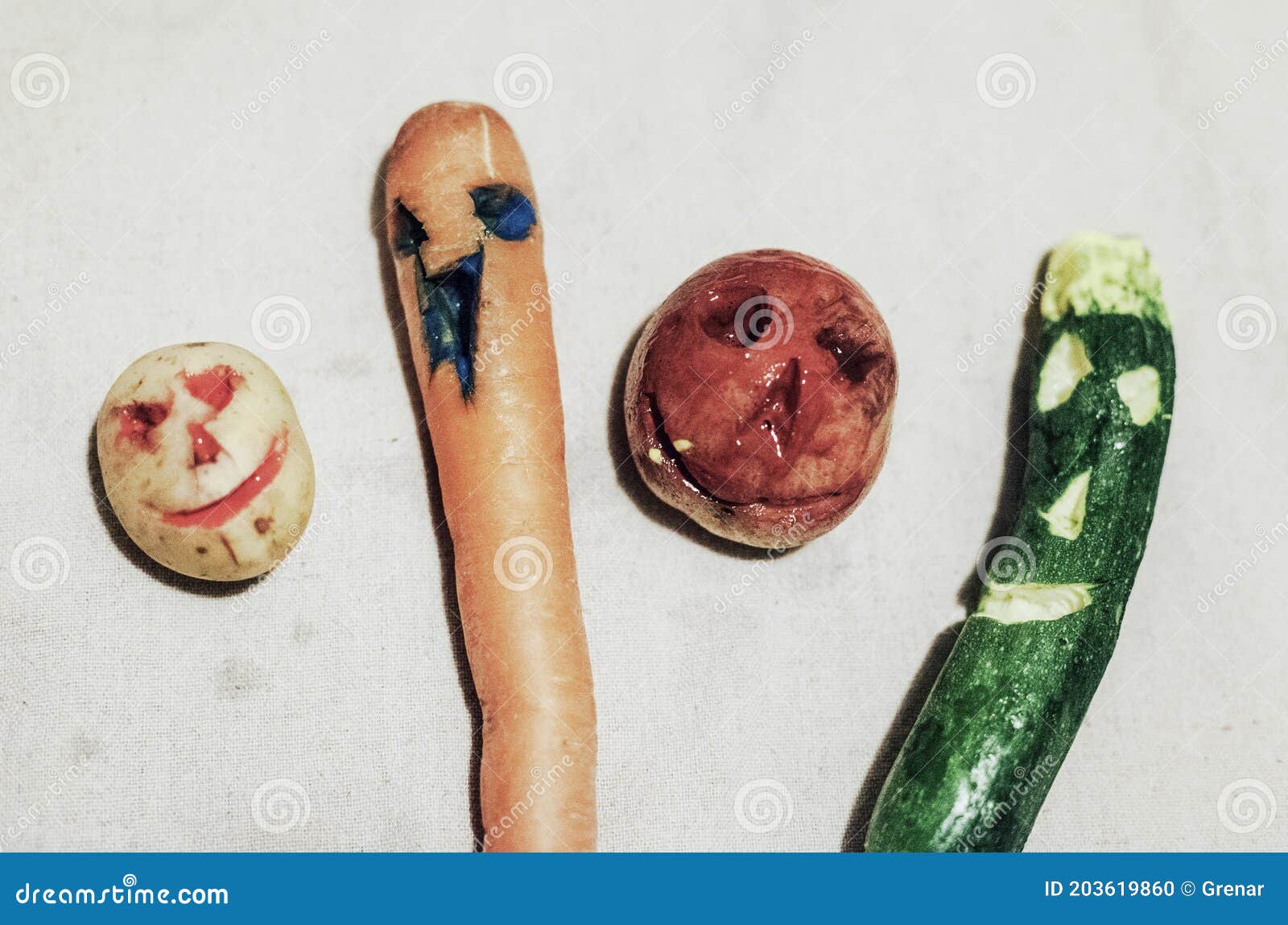 Vegetables scary halloween stock photo. Image of healthy - 203619860