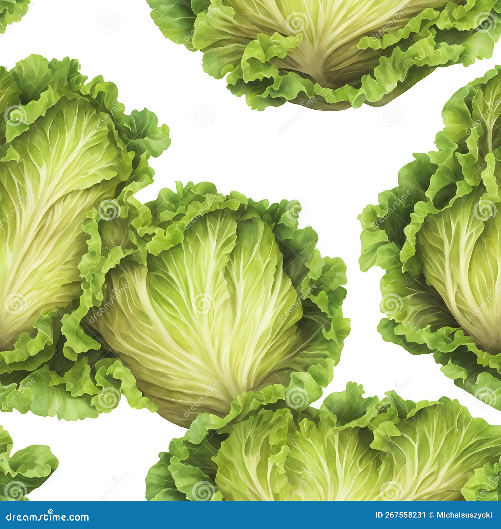 Vegetables Seamless Pattern, 01797 Lettuce Stock Illustration ...