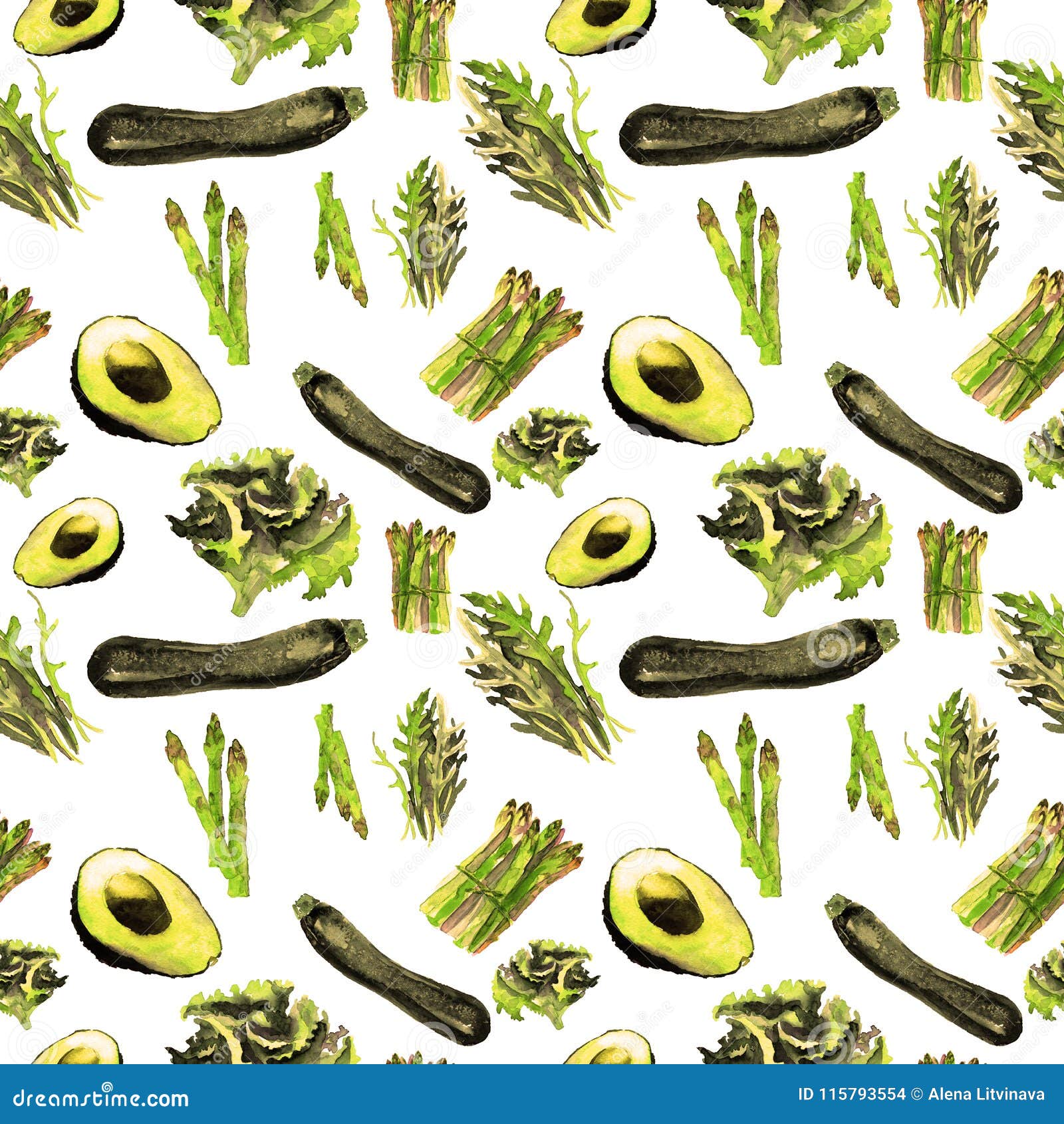 Vegetables Seamless Pattern. Repeatable Pattern with Healthy Food ...