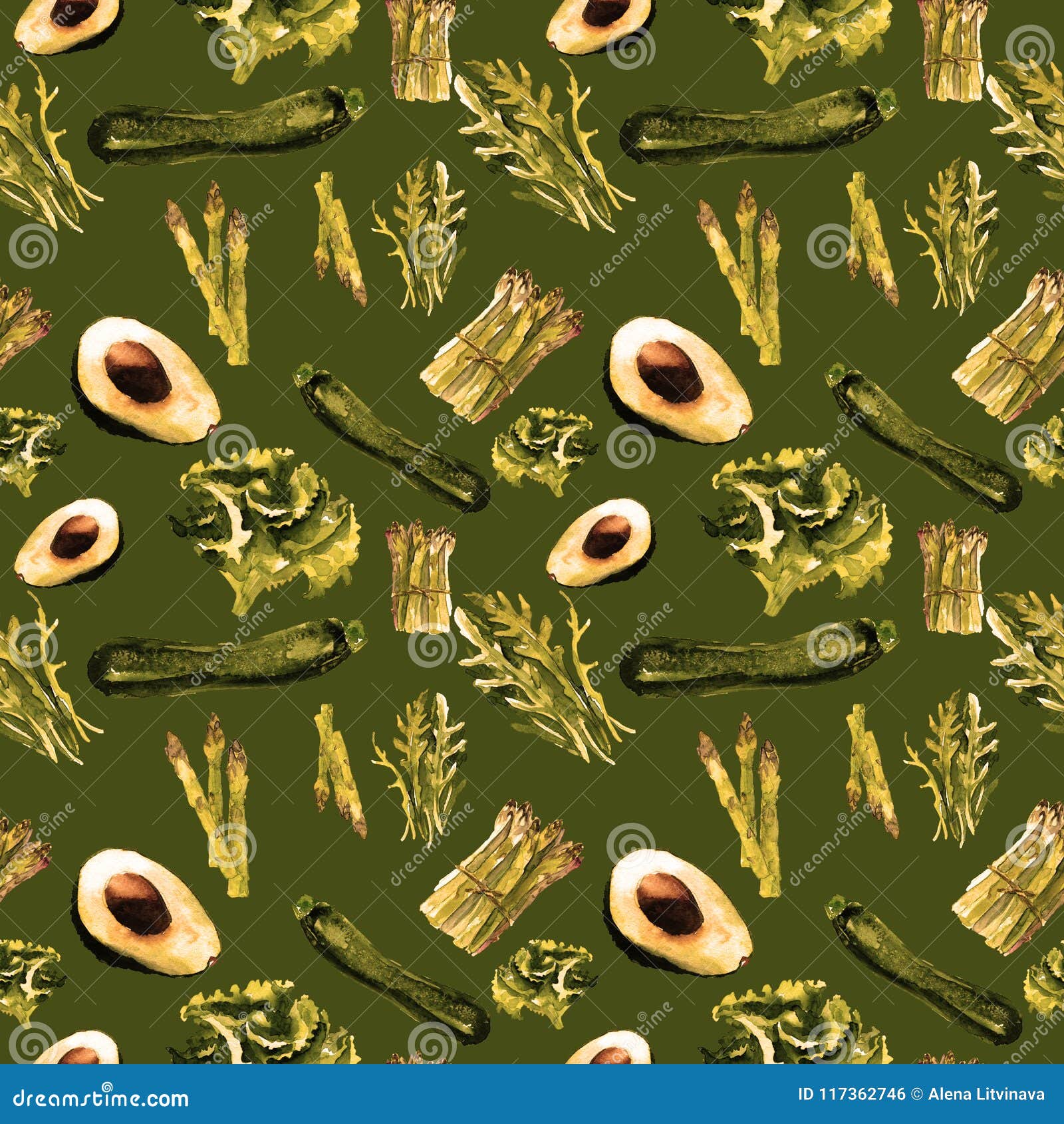 Vegetables Seamless Pattern with Stripes. Repeatable Pattern with ...