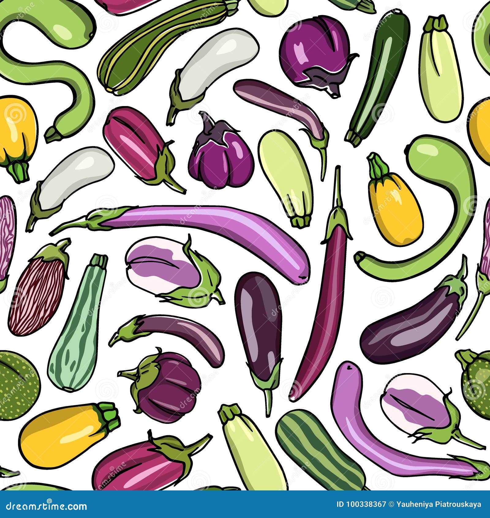 Vegetables Seamless Pattern Stock Vector - Illustration of ornament ...