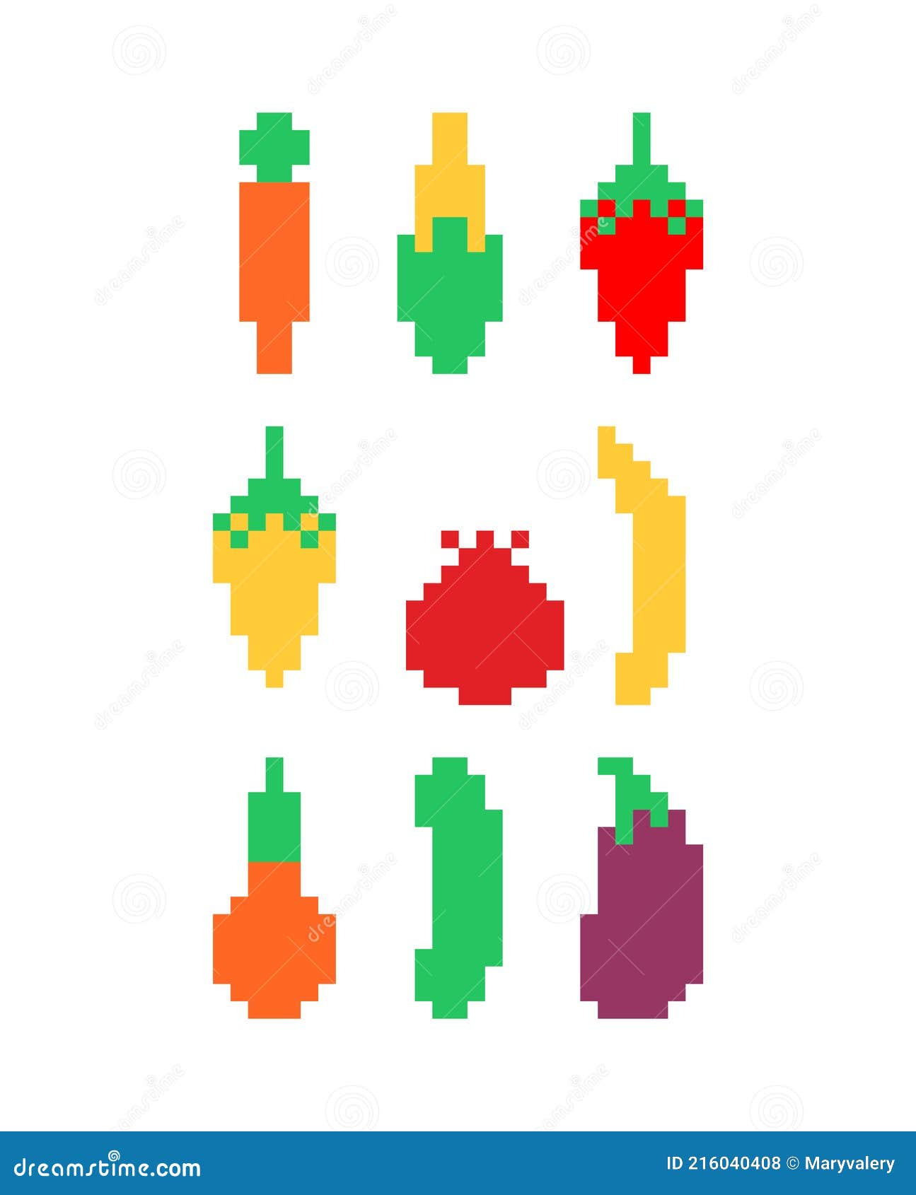 Pixel-art Corn. Whole Corn On Blue Background. Vector Illustration ...