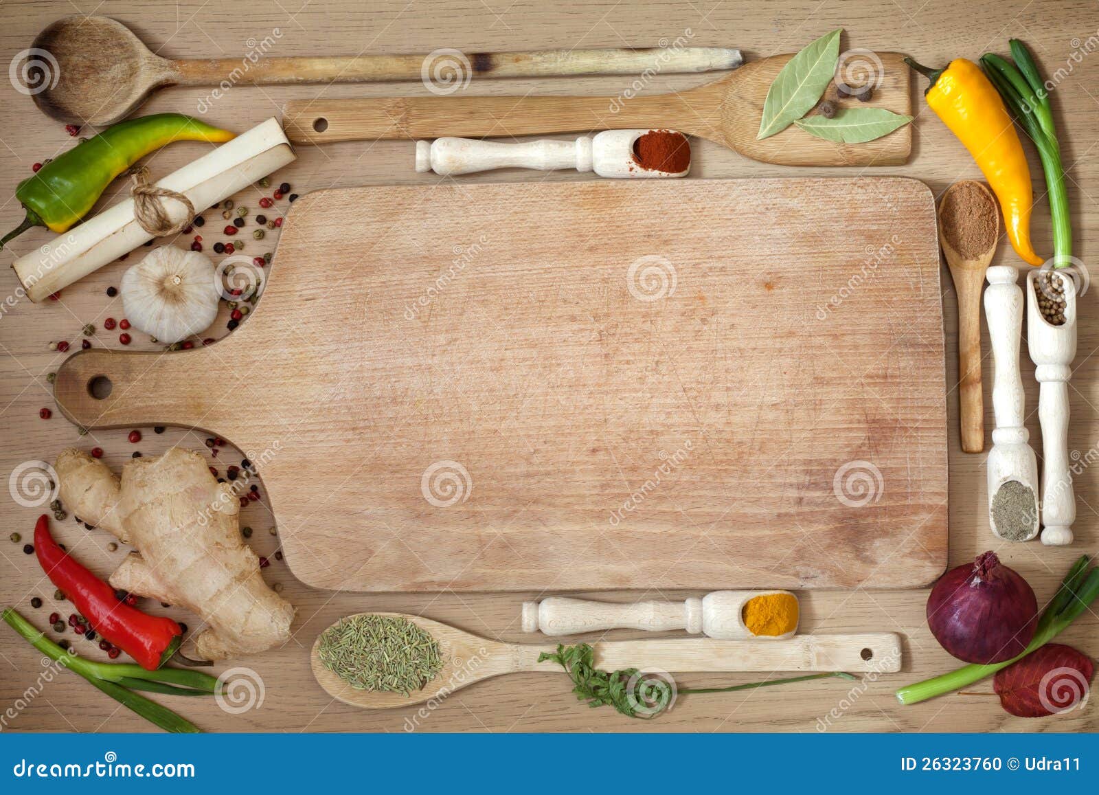 Vegetables and Spices Border Stock Photo - Image of ingredient, cuisine ...