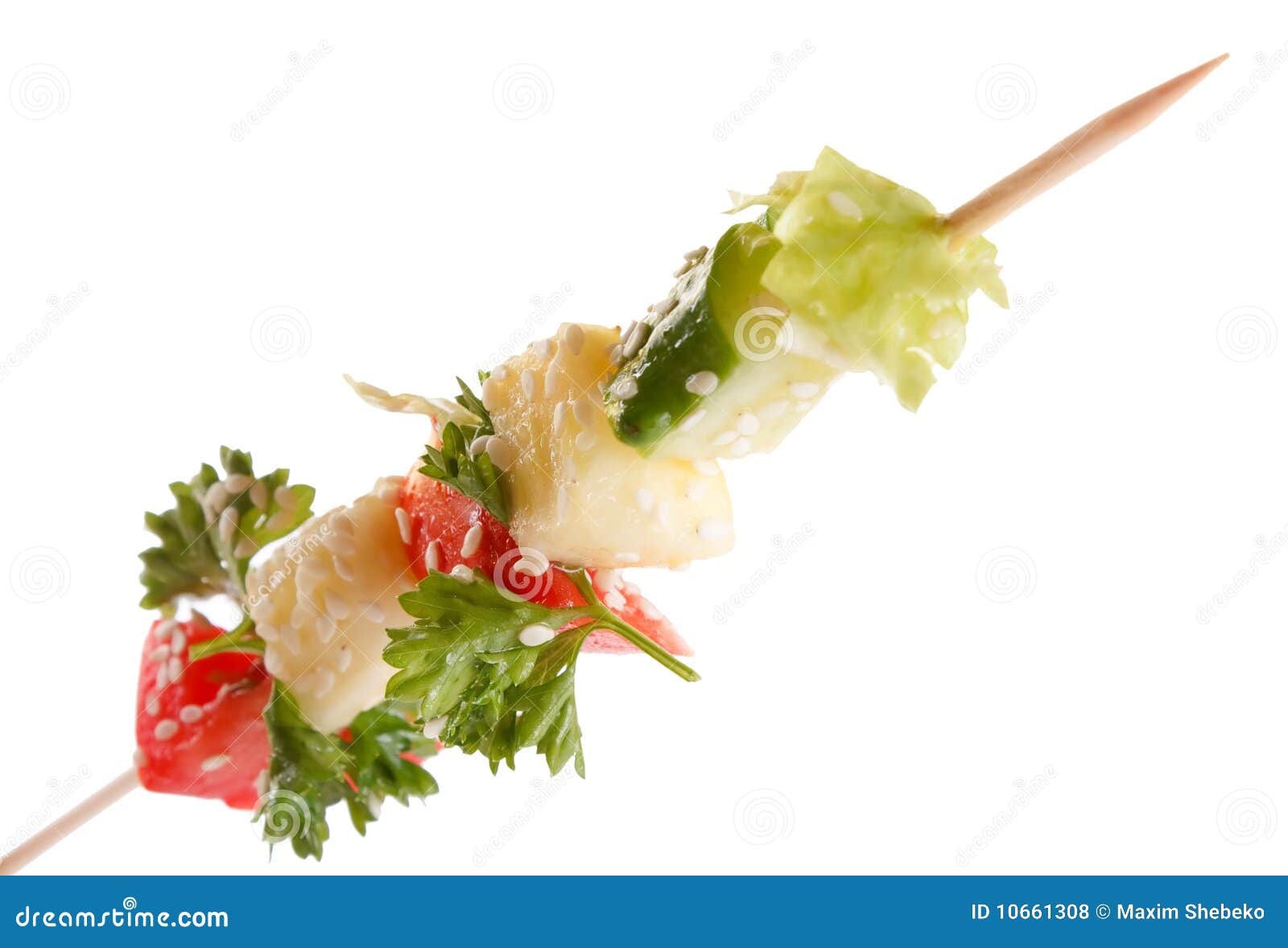Vegetables on a spit stock photo. Image of green, cook - 10661308