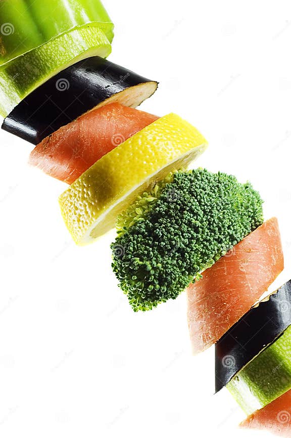 Vegetables on a spit stock photo. Image of cabbage, marrow - 4119960