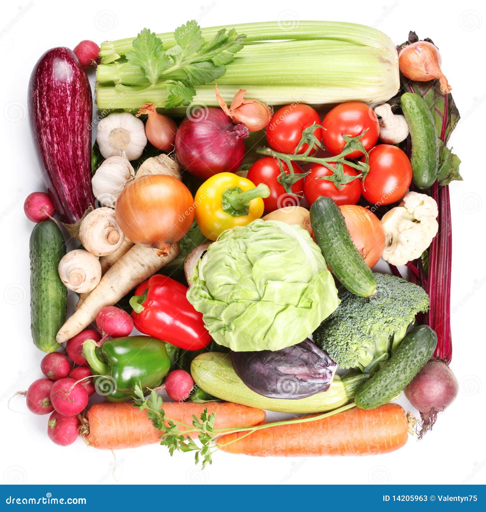 With Vegetables In A Square. Stock Image - Image of cucumbers, food ...