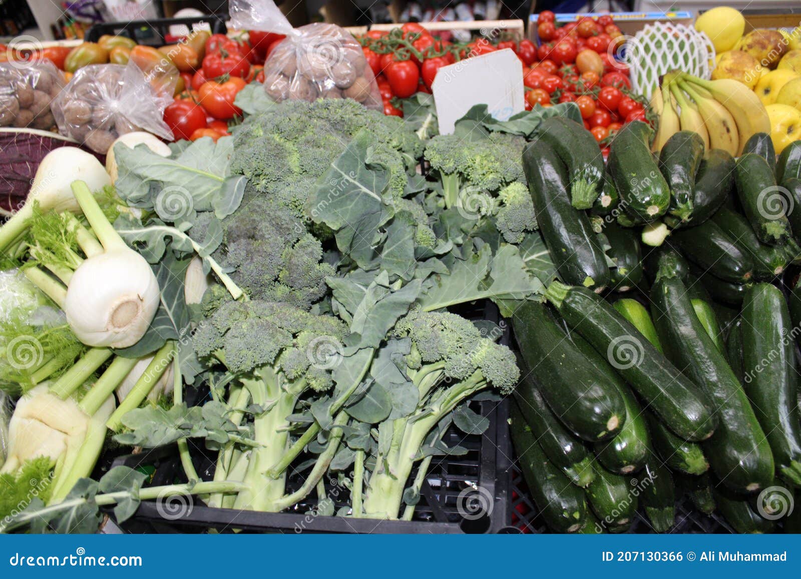 Vegetables on Stall on Vegetable Store Stock Photo - Image of ...