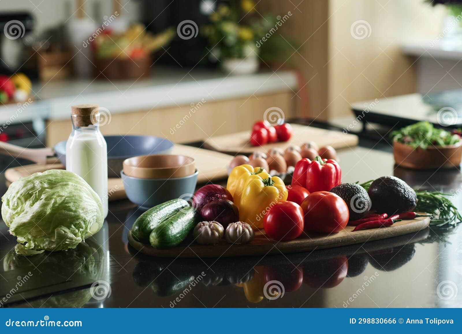 Vegetables on Table stock photo. Image of ingredient - 298830666