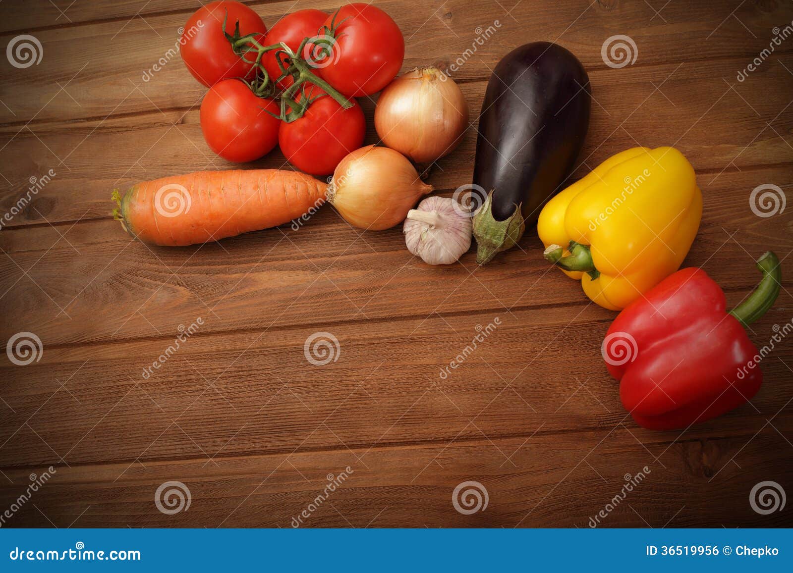 Vegetables on table stock photo. Image of food, garlic - 36519956