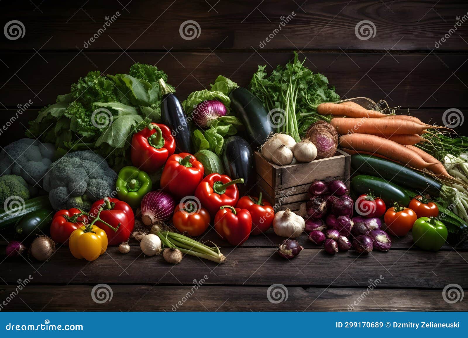 Vegetables on Table. Generative AI Stock Illustration - Illustration of ...