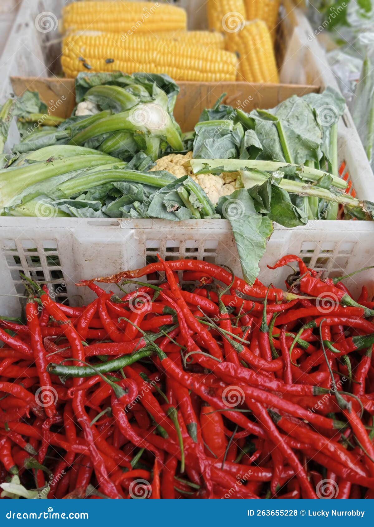 Vegetables at a Traditional Market in the Kosambi Market, Bandung, West ...