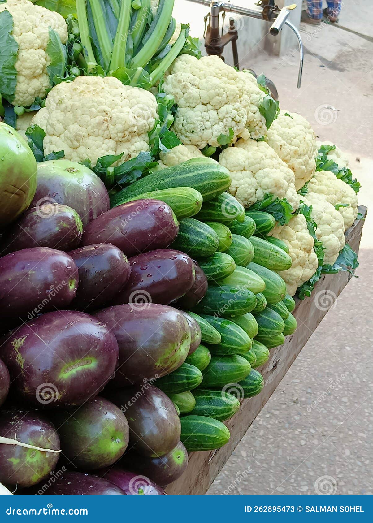 Vegetables van in road stock image. Image of food, road - 262895473