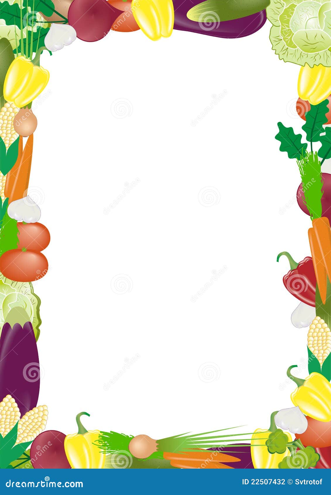 Vegetables vector frame stock vector. Illustration of food - 22507432