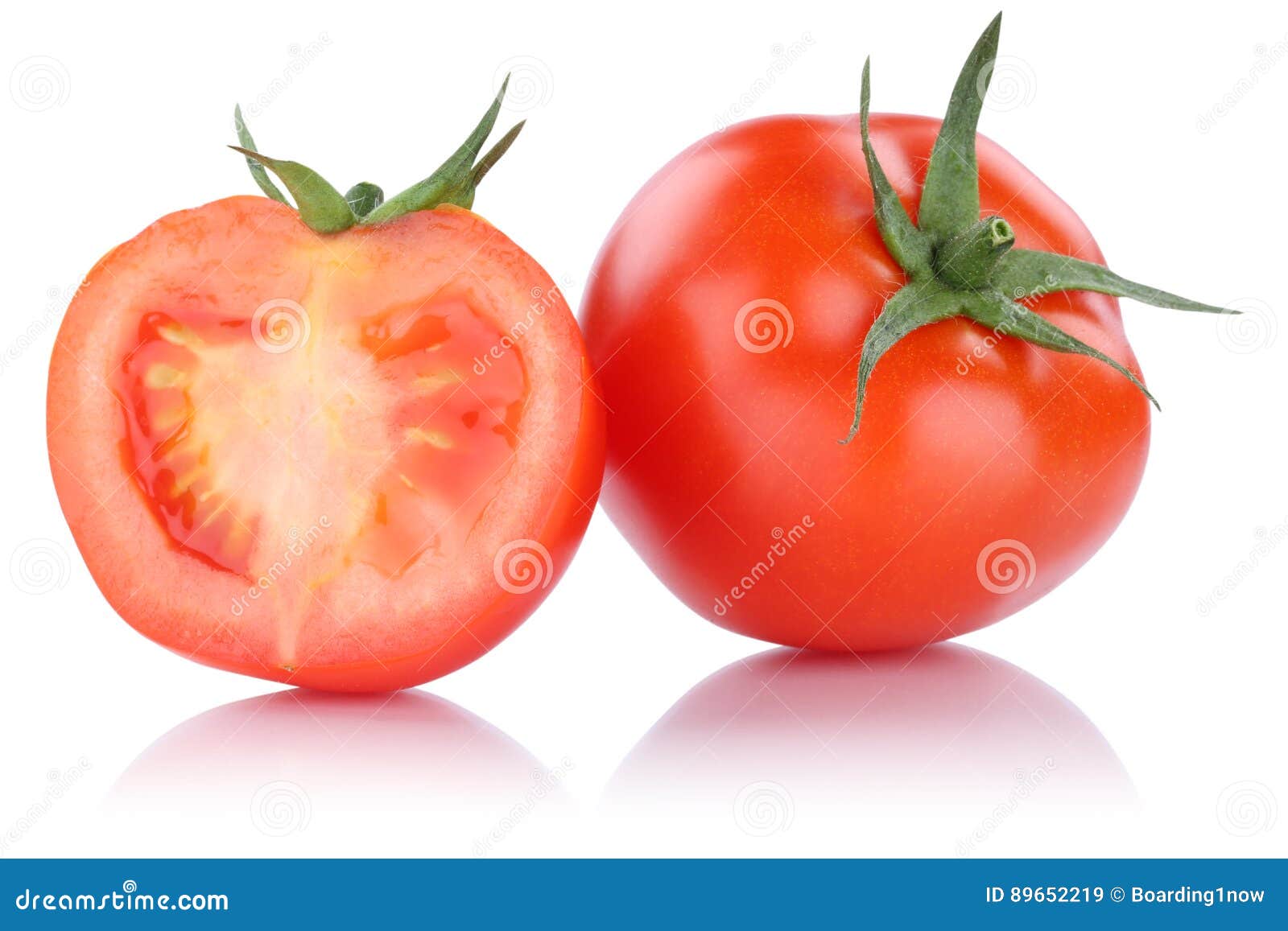 Vegetal Cortado Tomate Dos Tomates Isolado Imagem de Stock - Imagem de ...
