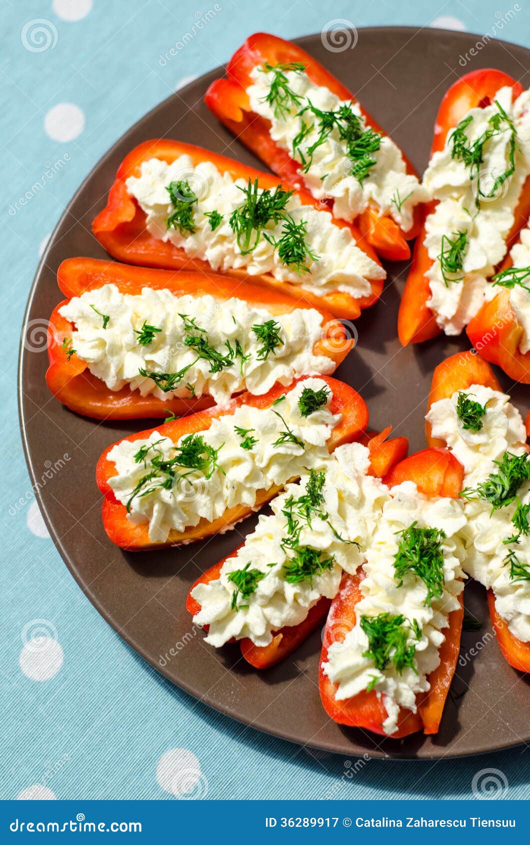 Vegetarian appetizers stock image. Image of dill, cream - 36289917