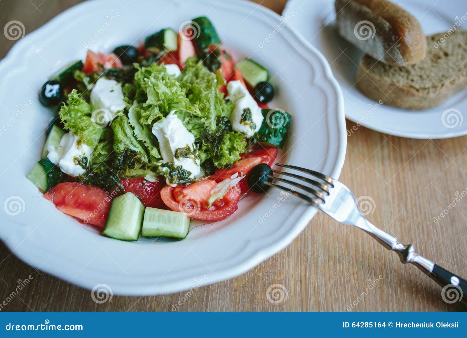 Vegetarian Breakfast in the Morning Stock Photo - Image of salad ...