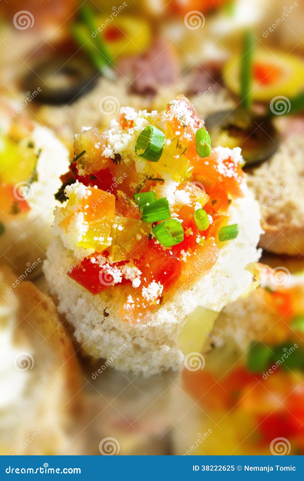 Vegetarian Canape stock image. Image of dinner, delicious - 38222625
