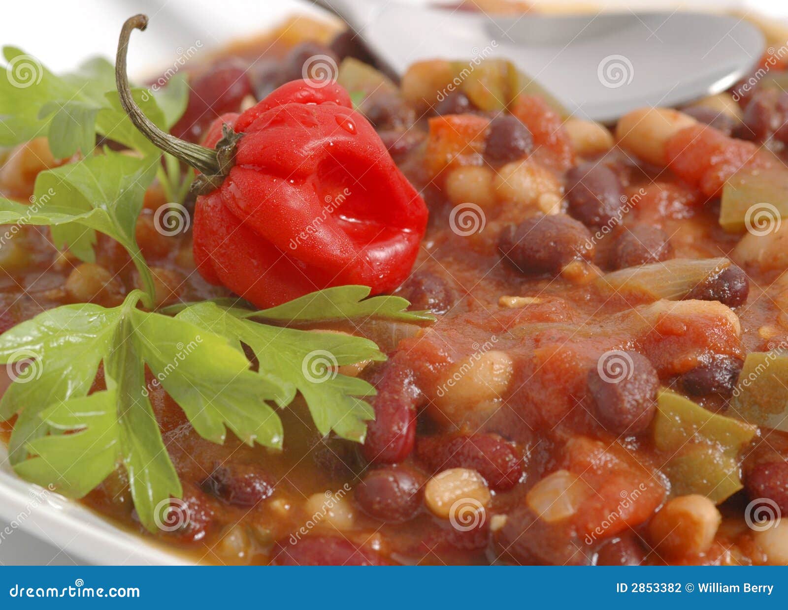 Vegetarian Chili stock photo. Image of delicious, food - 2853382