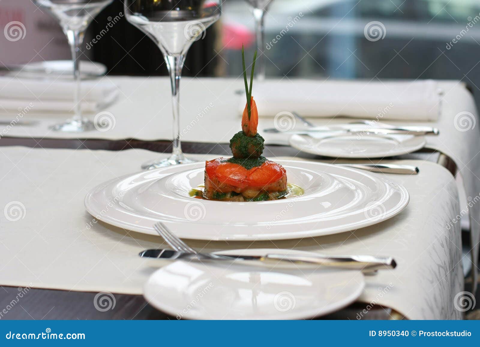 Vegetarian Creative Food in Luxurious Restaurant Stock Photo - Image of ...