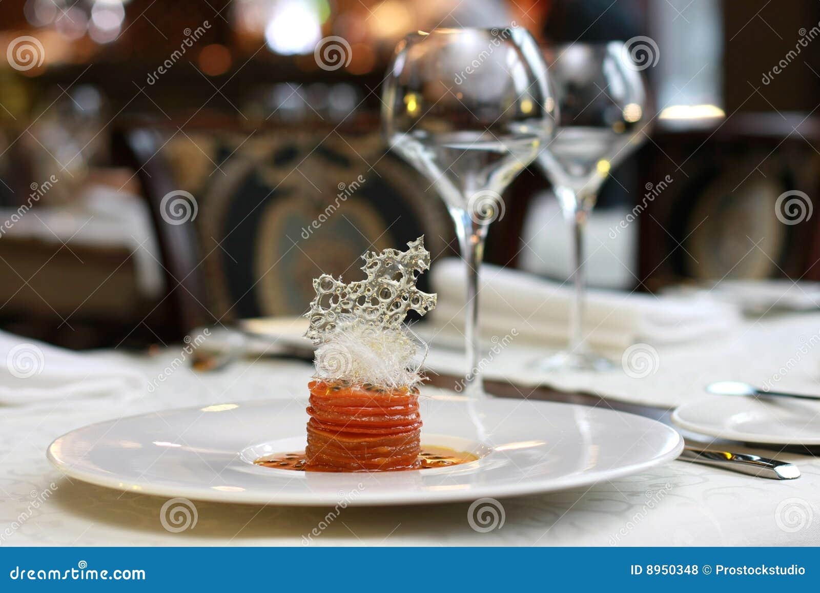 Vegetarian Creative Food in Luxurious Restaurant Stock Photo - Image of ...