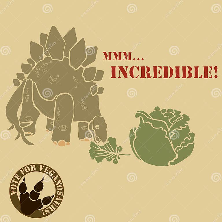 Vegetarian dinosaur stock vector. Illustration of dinosaurs - 56389367