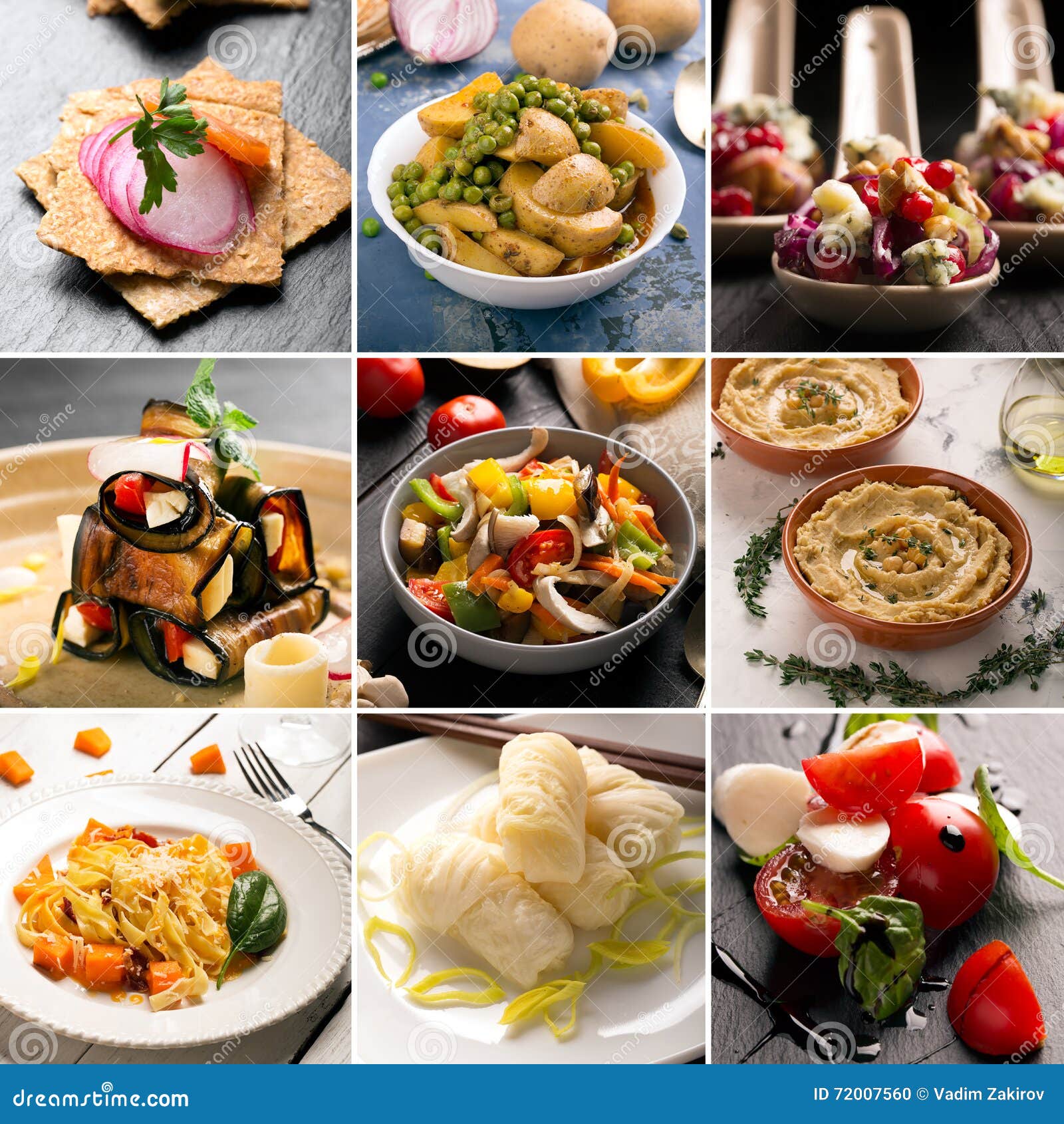 Vegetarian dishes stock photo. Image of radishes, celebration - 72007560