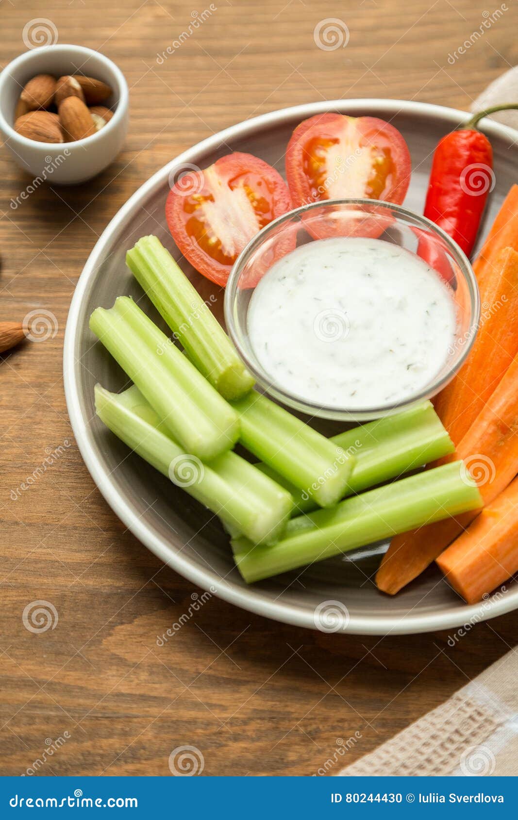 Vegetarian Healthy Snacks, Vegetable Snack: Carrots, Celery, Tom Stock ...