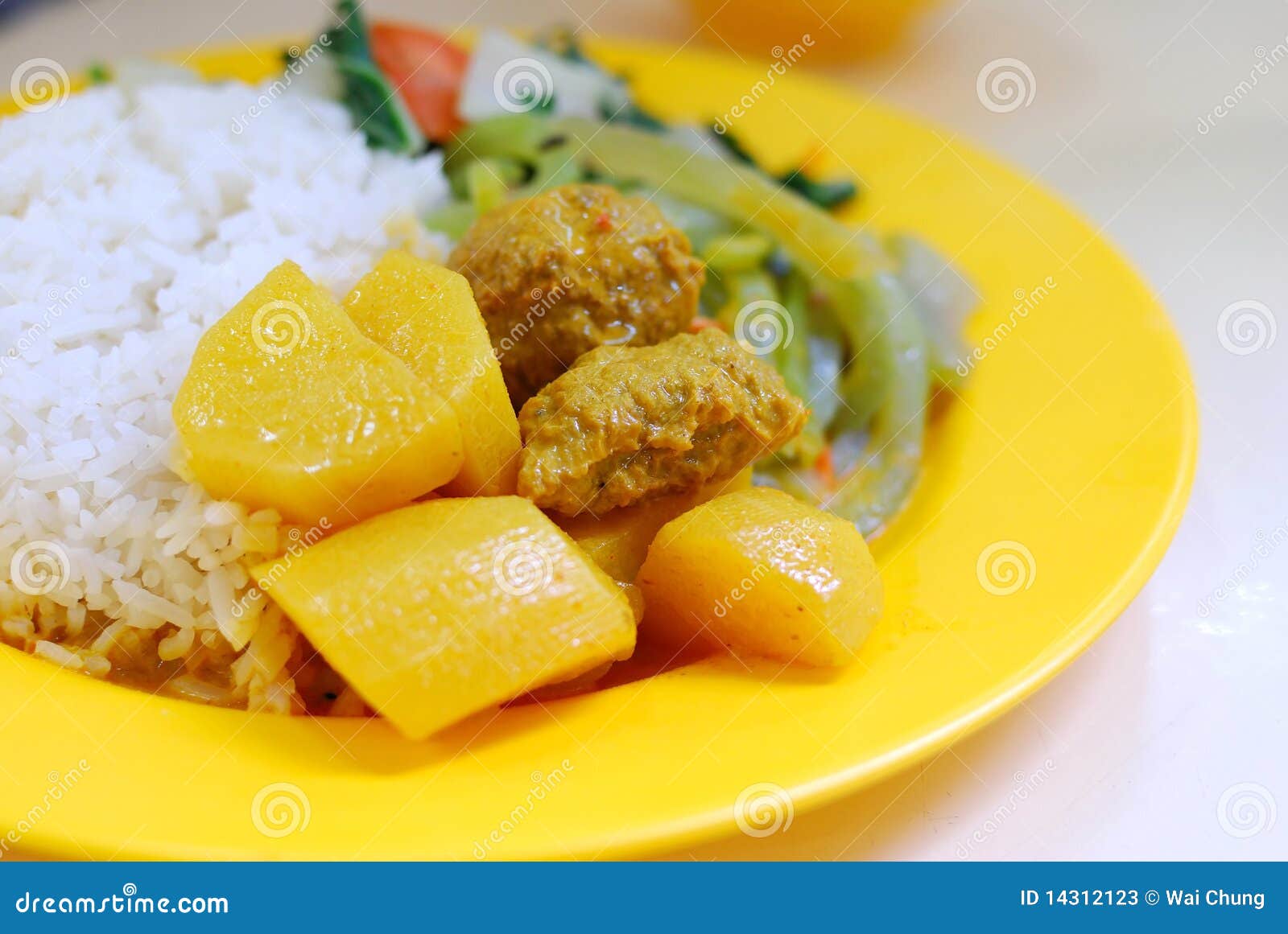 Vegetarian Indian Mutton Curry Rice Stock Image - Image of macro ...