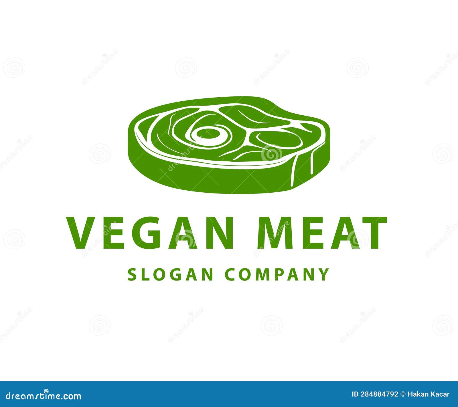 Vegetarian Meat Premium Logo. Plant Based Meat Logo Stock Vector ...