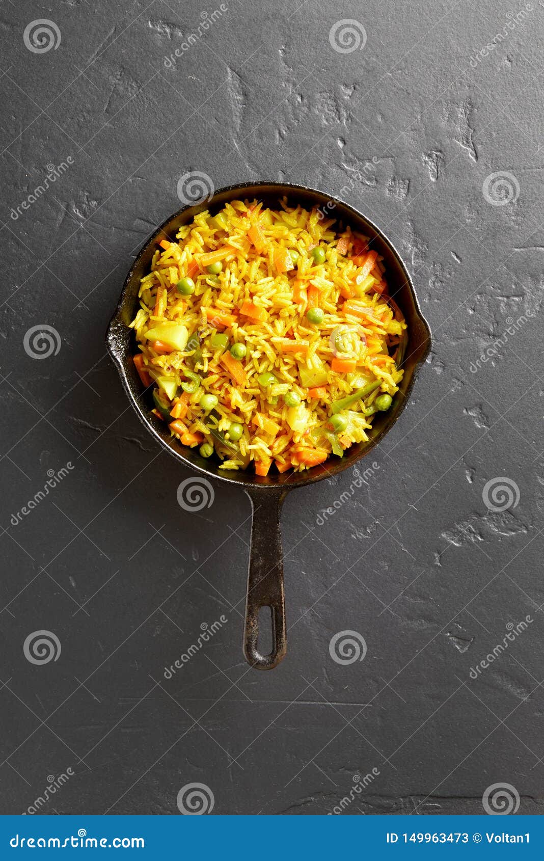 Vegetarian Pilaf in Frying Pan Stock Image - Image of meal, diet: 149963473