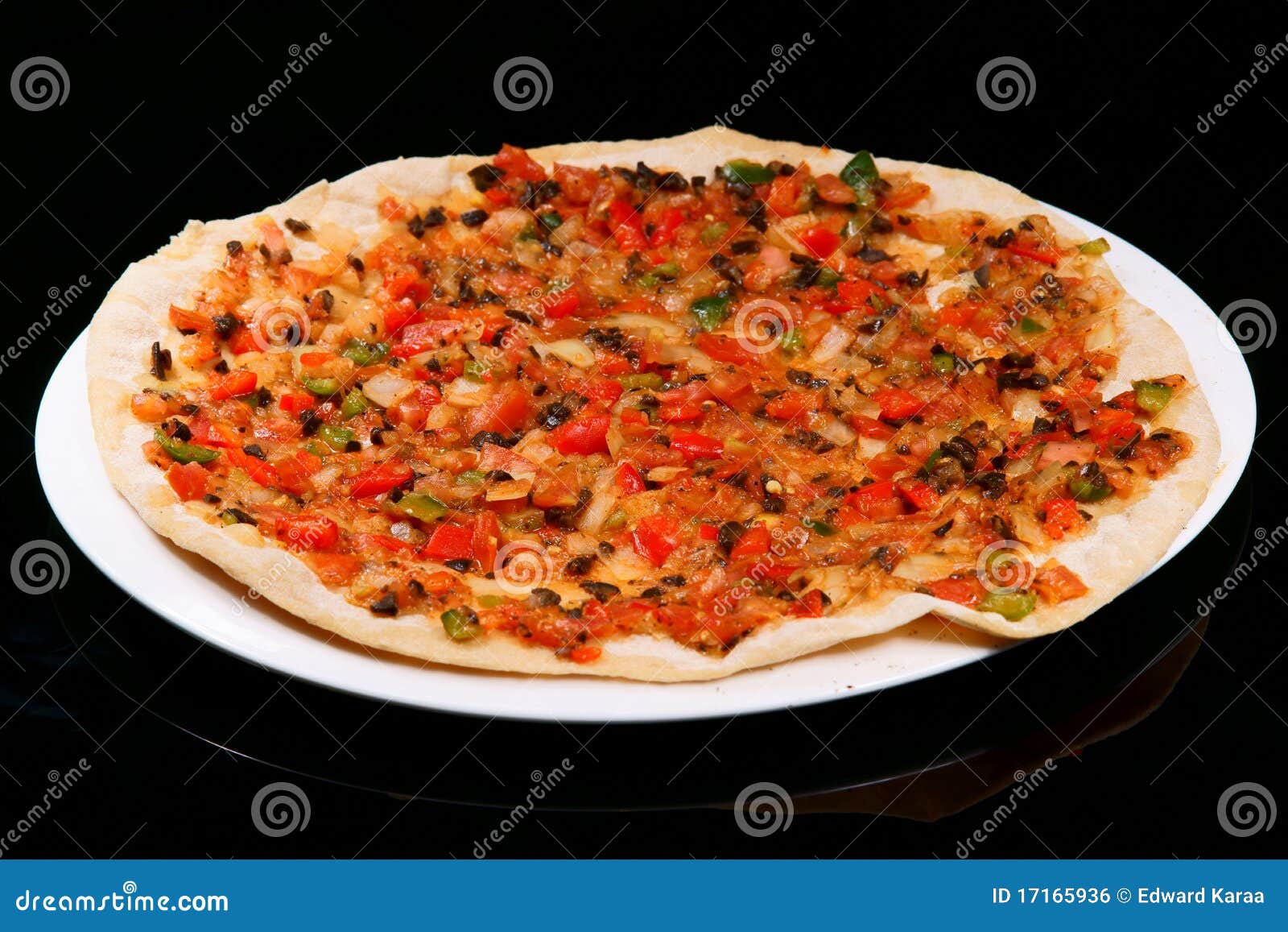 Vegetarian pizza stock photo. Image of mediterranean - 17165936