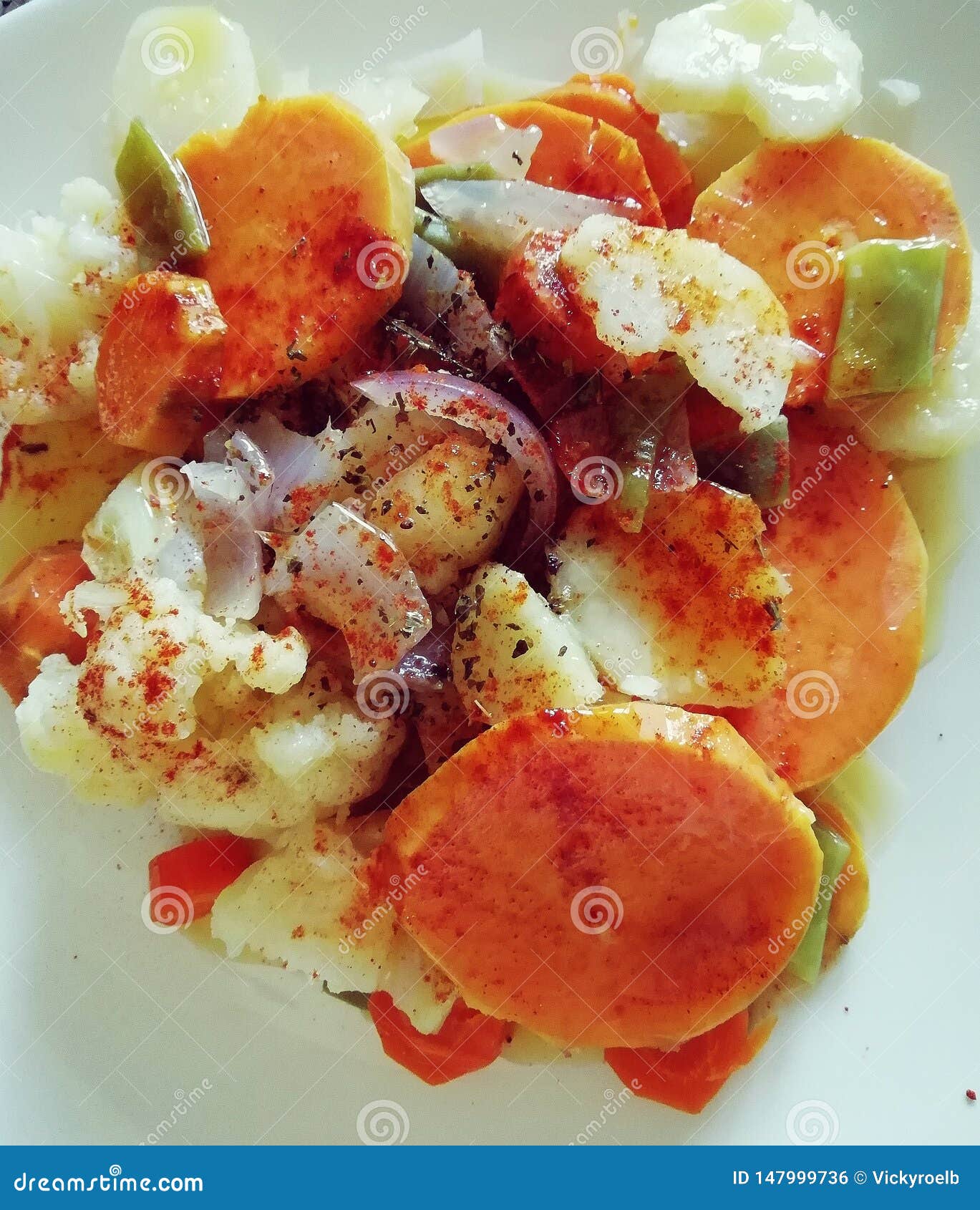 Vegetarian plate stock photo. Image of composition, cauliflower - 147999736