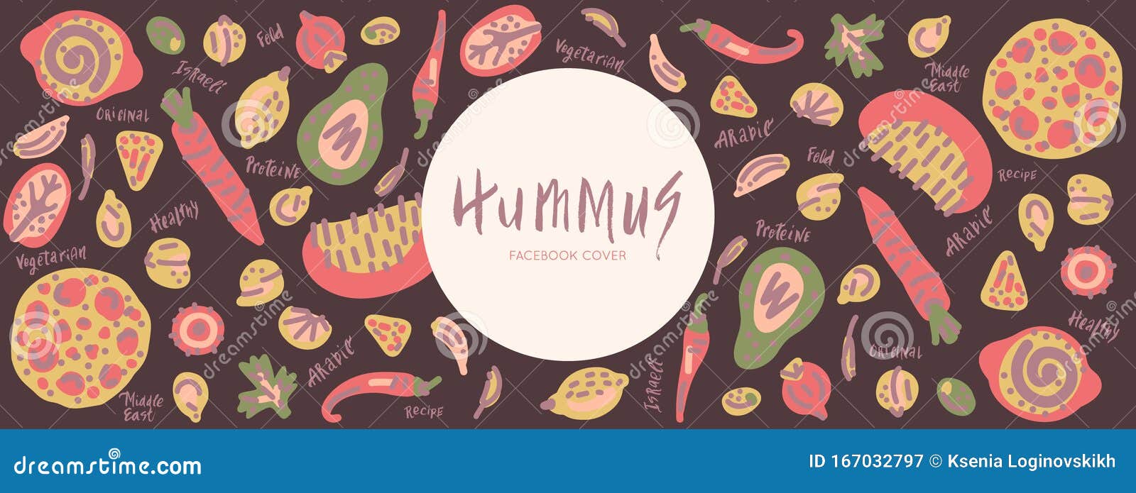 Hummus Vector Handdrawn Objects Stock Vector - Illustration of bowl ...