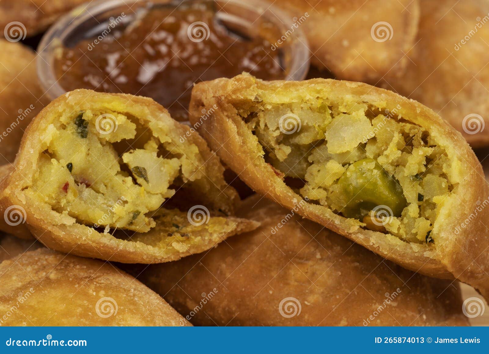 Vegetarian Samosas, Indian Special Traditional Street Food. Indian ...