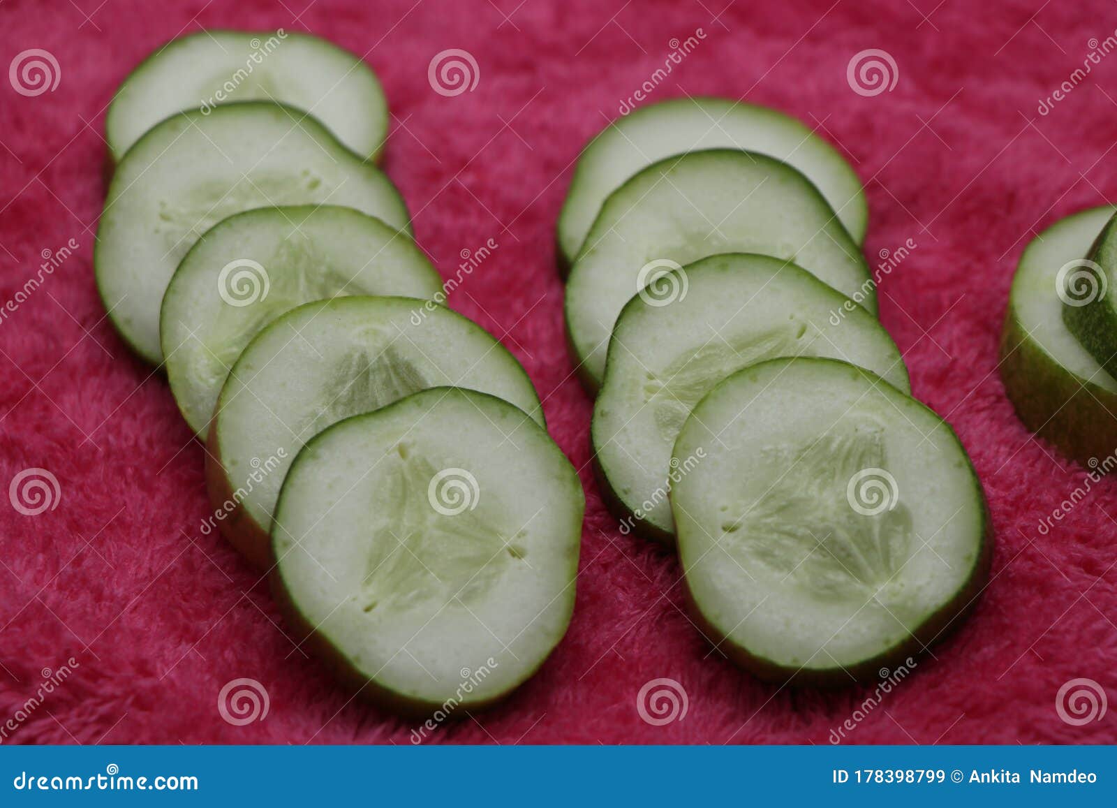 Vegetarian Slice Cut Round Shape Cucumber Stock Image - Image of shape ...