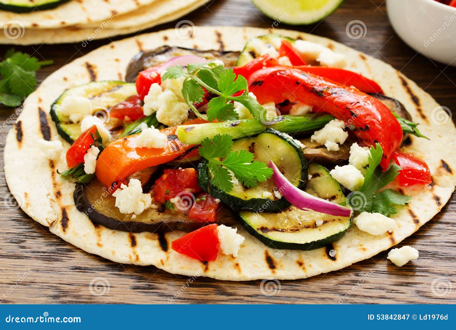 Vegetarian snack tacos stock image. Image of grilled - 53842847