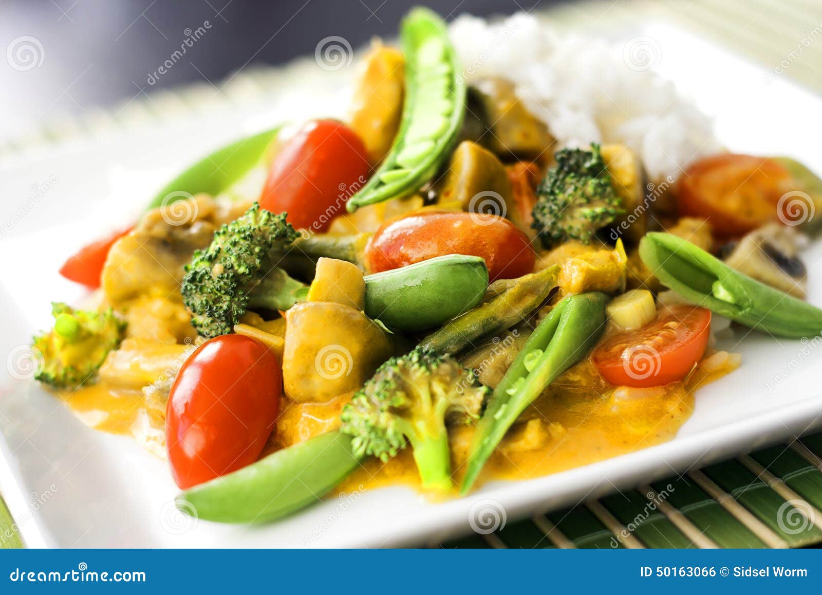 Vegetarian stew stock photo. Image of plate, fork, rice - 50163066