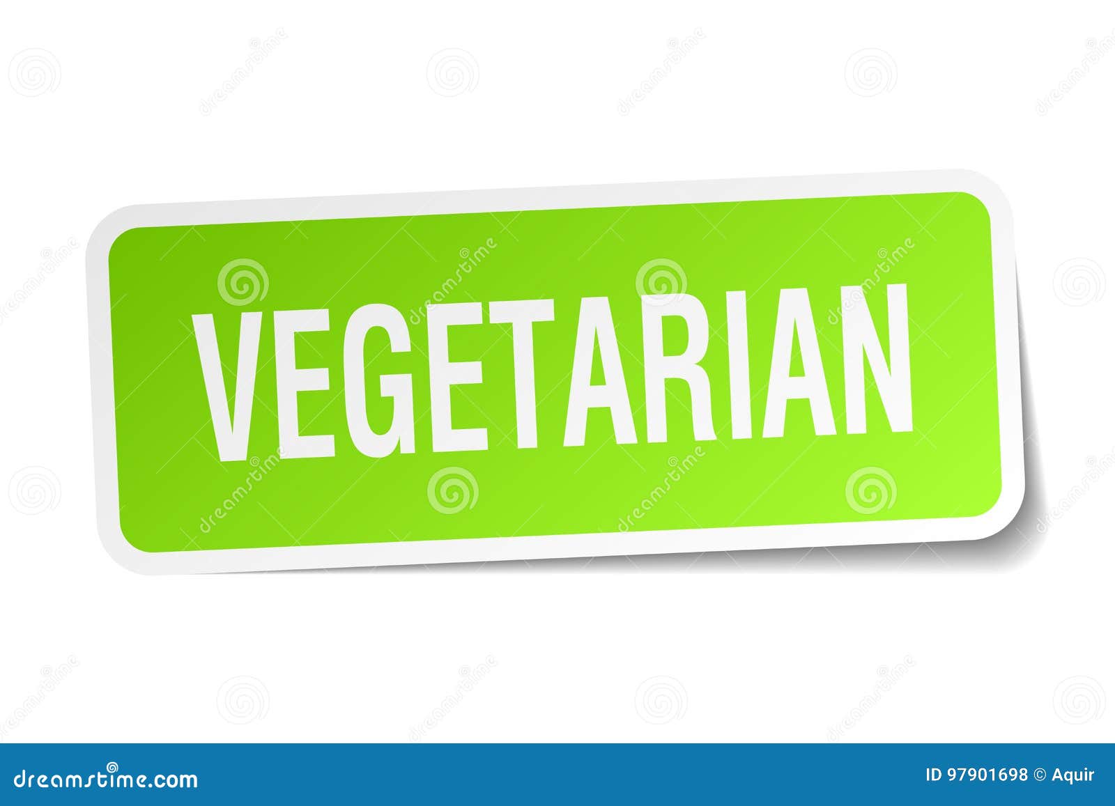 Vegetarian sticker stock vector. Illustration of paper - 97901698