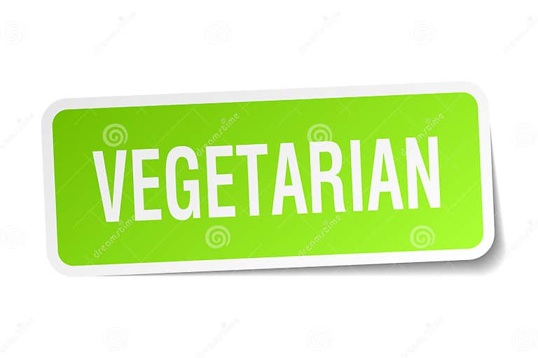 Vegetarian sticker stock vector. Illustration of paper - 97901698