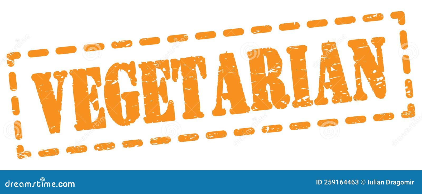 VEGETARIAN Text Written on Orange Stamp Sign Stock Illustration ...
