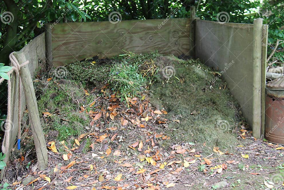Vegetation Compost Pile. stock photo. Image of twigs - 256822620