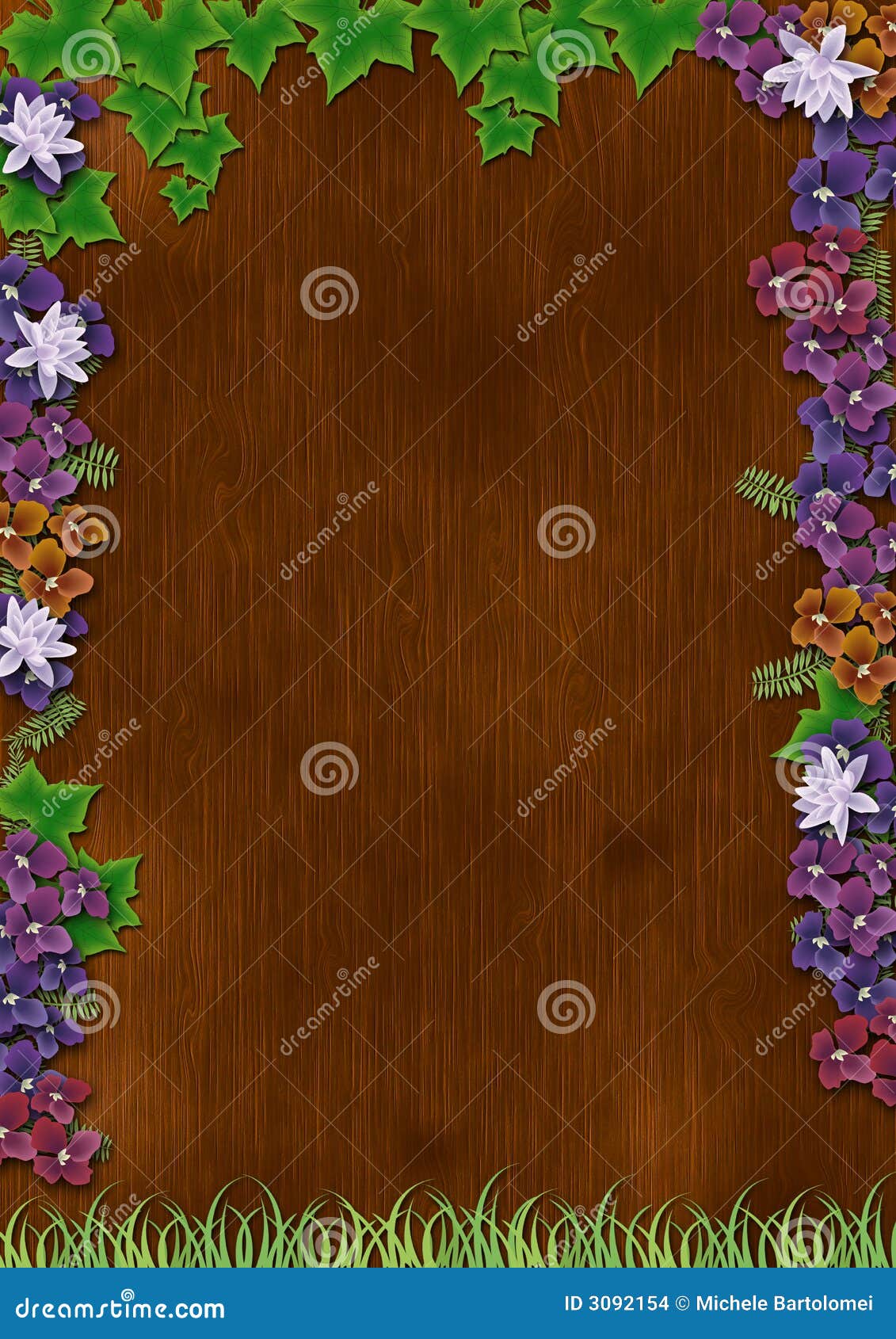 Vegetation frame stock illustration. Illustration of flora - 3092154
