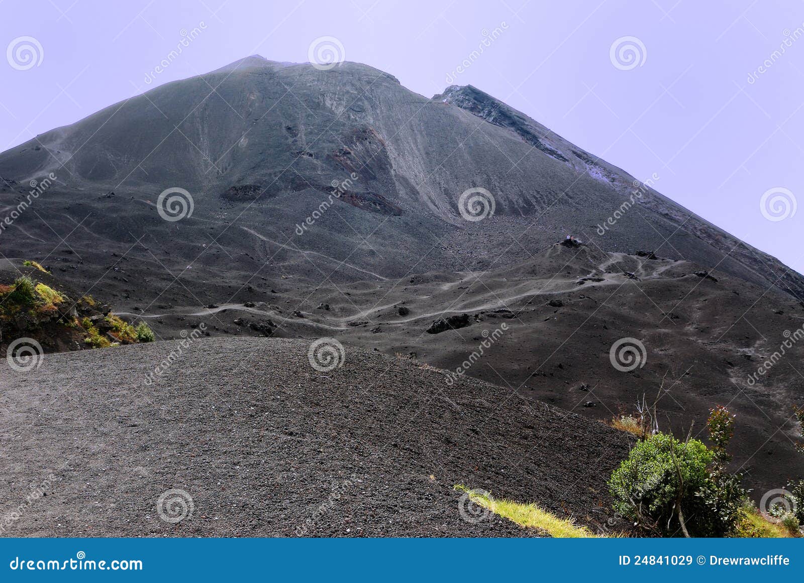 Vegetation on the Side of a Volcano Stock Image - Image of slope ...